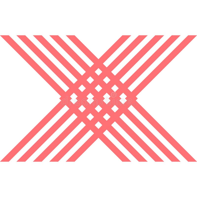 Red X Shape Logo Design Background Stock Vector - Illustration of ...