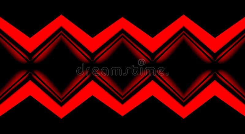 Red Shaped LED Light in the Dark Stock Illustration - Illustration of ...