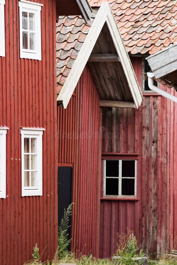 Red shed stock image. Image of cottage, cabin, bohuslan - 16471771