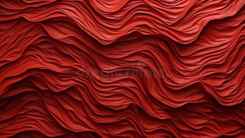 Organic Red Wavy Wallpaper with Hyperrealistic Details Stock ...