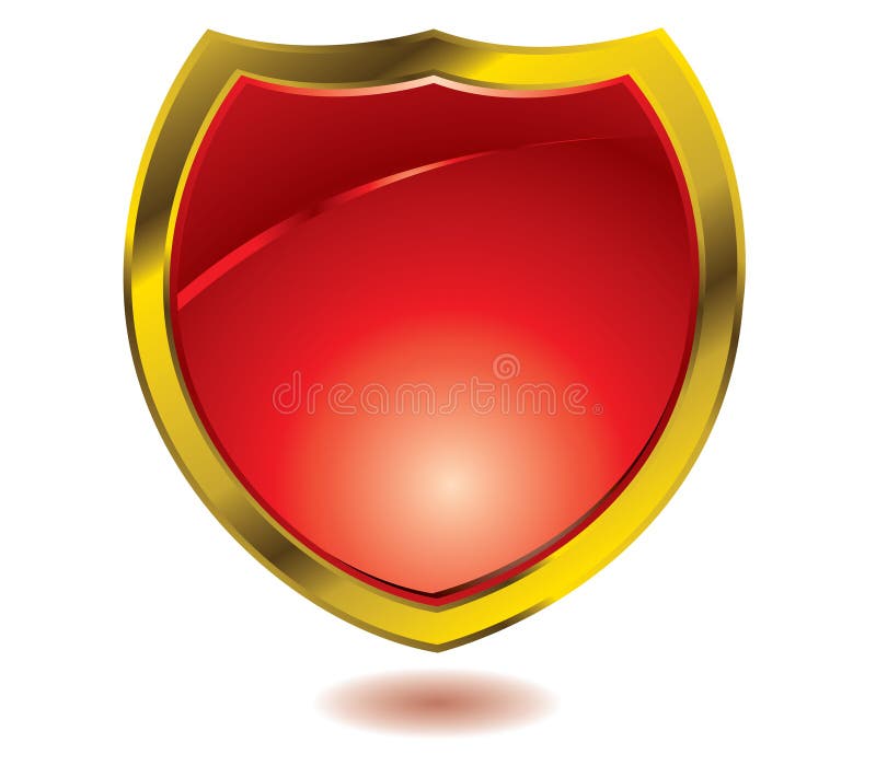 Red shield stock illustration. Illustration of logo, classic - 5858473