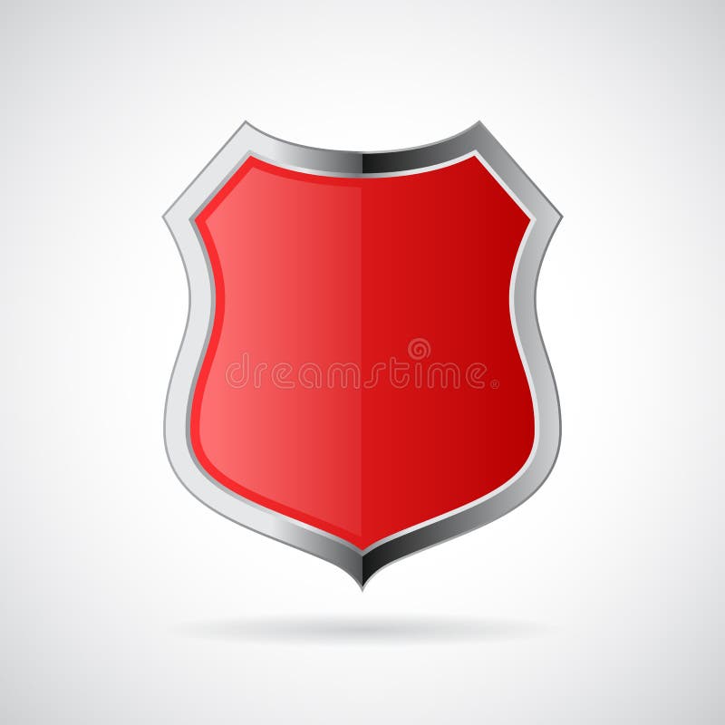 Red shield icon stock vector. Illustration of logo, insurance - 134457985