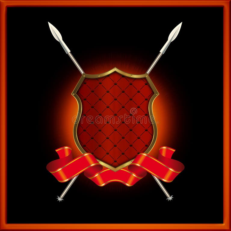 Medieval Shield Spear Red Ribbon Stock Illustrations – 15 Medieval ...