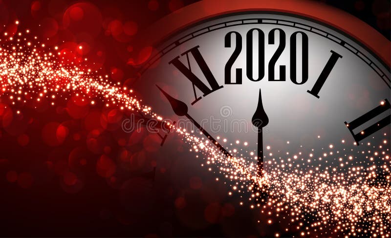 Red Shiny Bokeh 2020 New Year Background with Clock Stock Vector ... Red Shiny Bokeh 2020 New Year Background with Clock Stock Vector ...