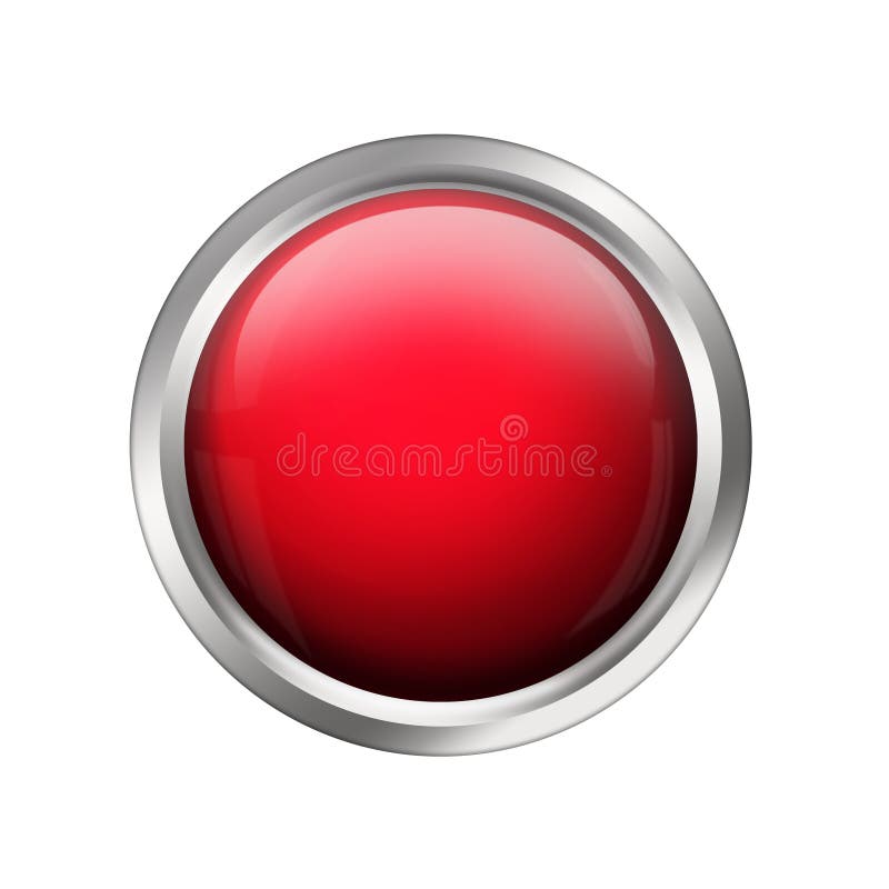 Red shiny button stock illustration. Illustration of badge - 237453371