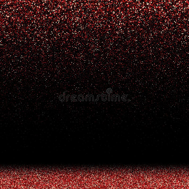 Red Shiny Confetti on a Black Background. Eps 10 Stock Illustration ...