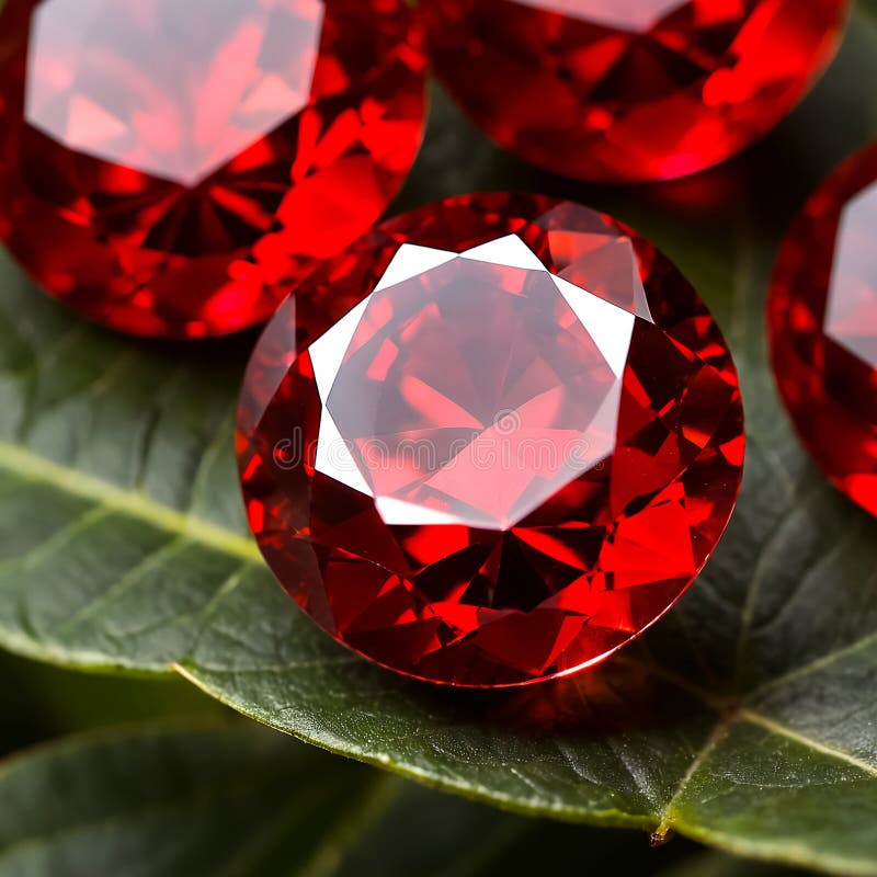 Red Shiny Gems. Generative AI Stock Illustration - Illustration of ...