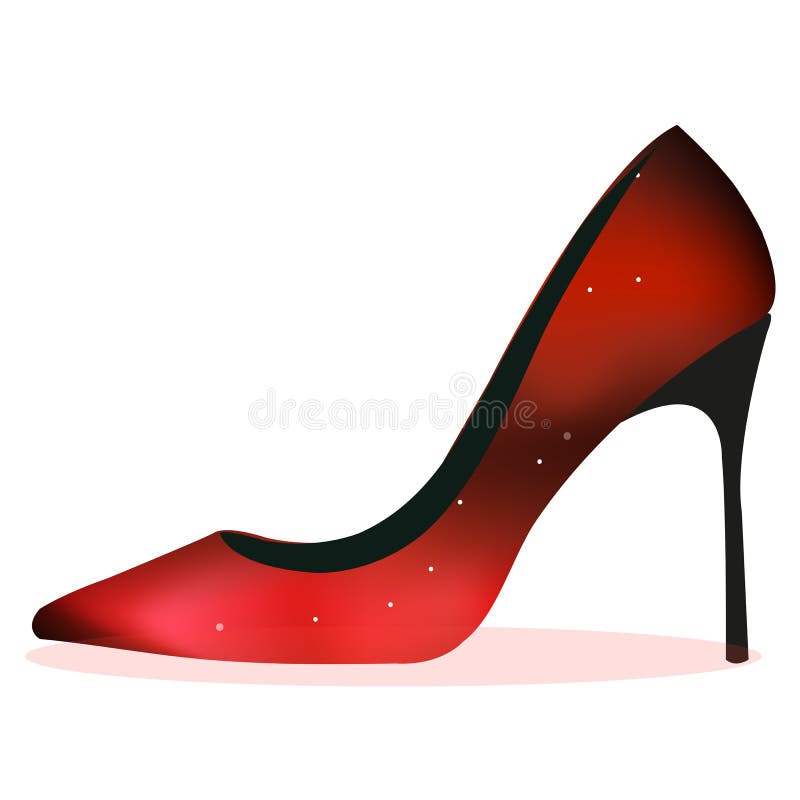 Red shiny heel stock vector. Illustration of classic - 98832620