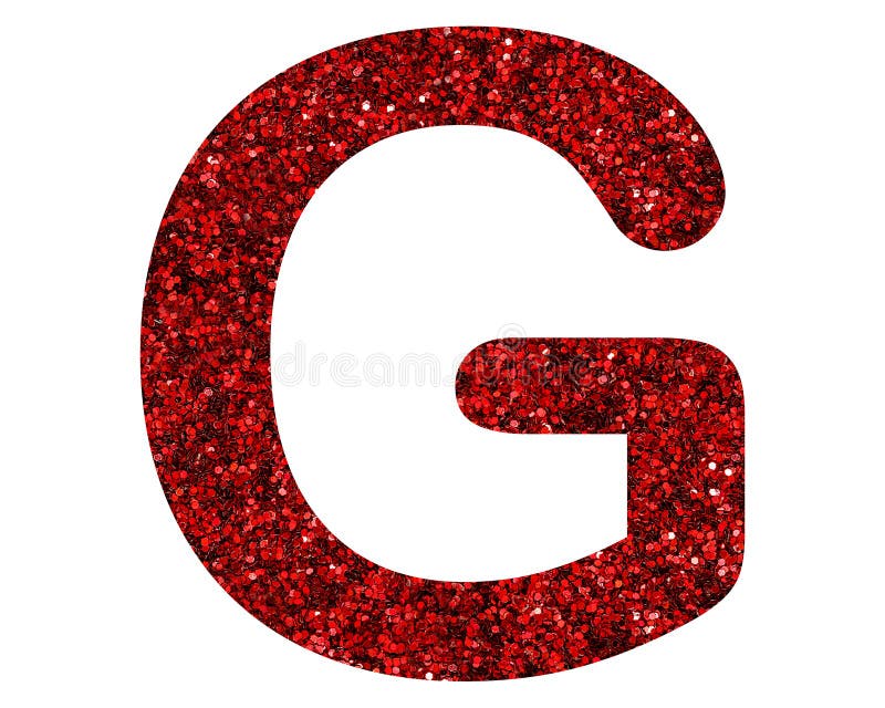 Red Shiny Letter G Isolated on White Background Stock Illustration ...