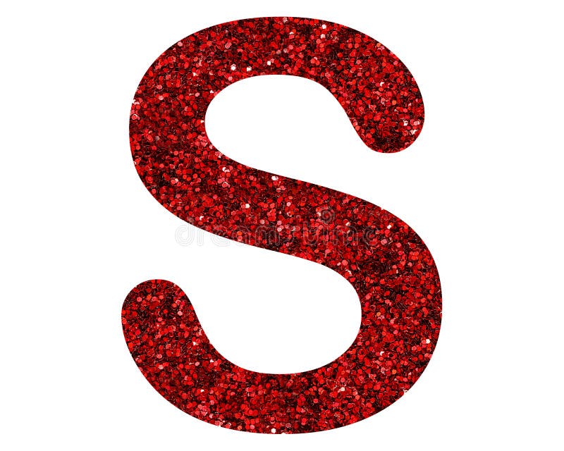 Red Shiny Letter S Isolated on White Background Stock Photo - Image of ...