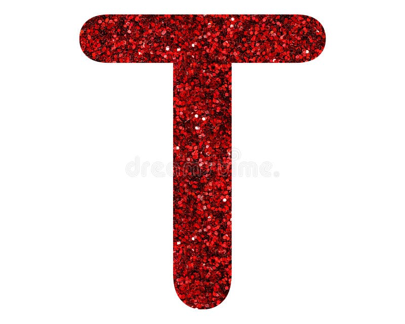 Red Shiny Letter T Isolated on White Background Stock Photo - Image of ...