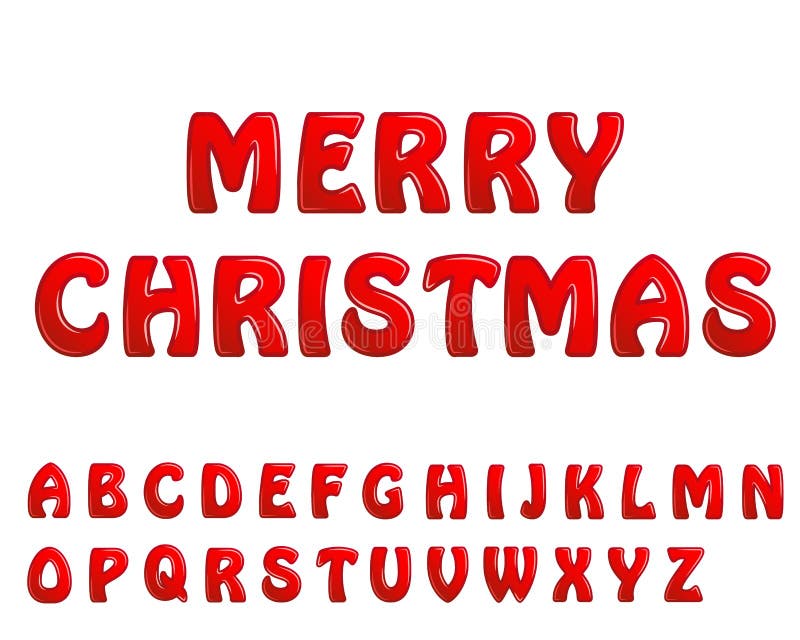 Red Shiny Letters Holiday Fonts Merry Christmas Stock Vector ... Red Shiny Letters Holiday Fonts Merry Christmas Stock Vector ...