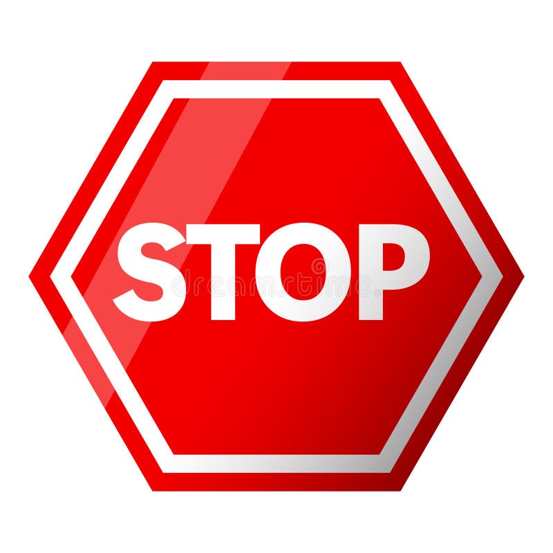 Red Shiny Stop Sign in Flat Style, Vector Symbol for Traffic, Transport, Isolate Graphic ...