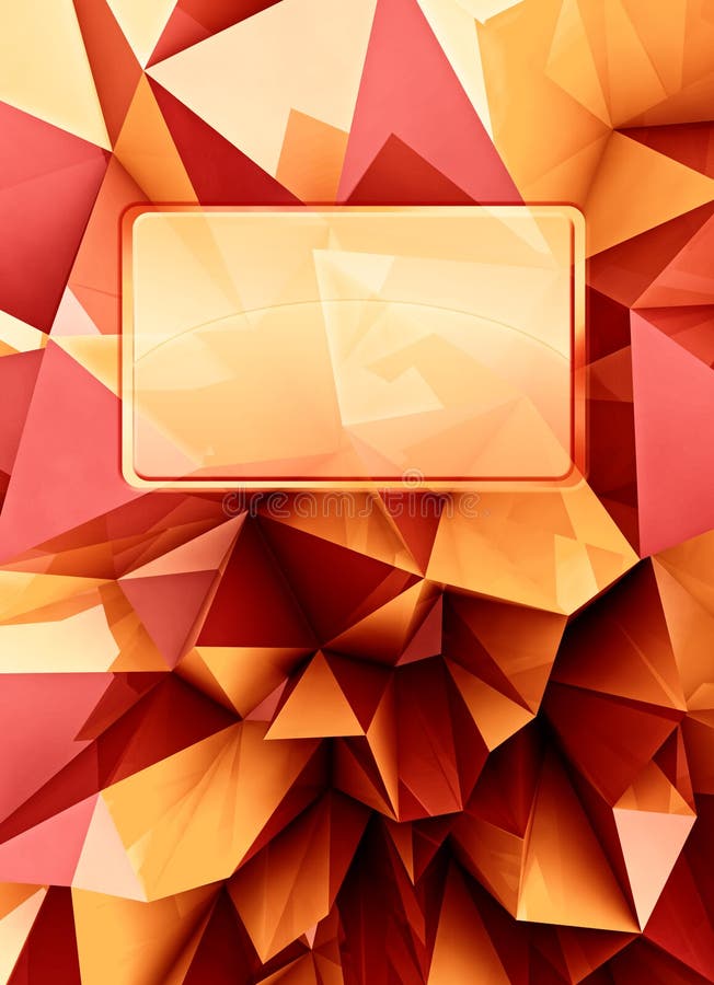 Red Shiny Triangular Three Dimensional Shape Card Stock Illustration ...