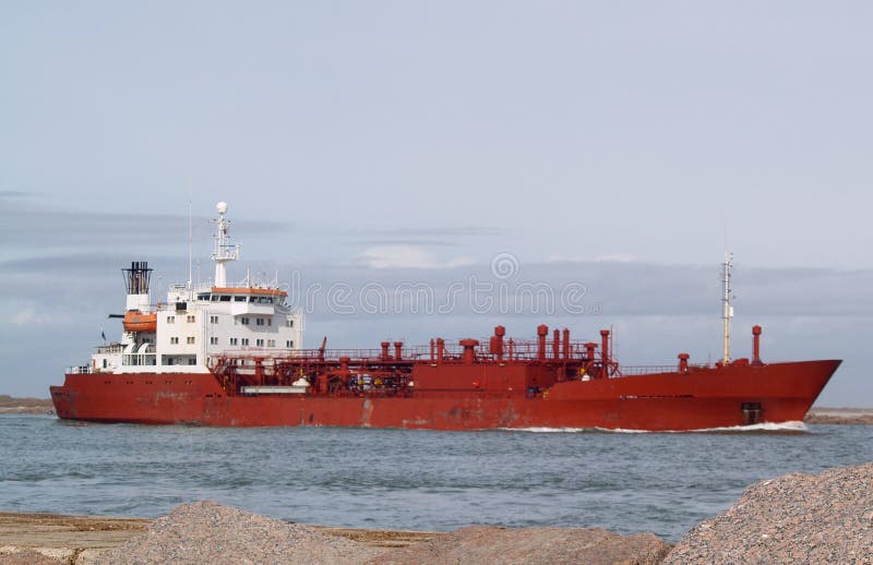 Red Ship stock photo. Image of ocean, crane, sail, black - 4498266