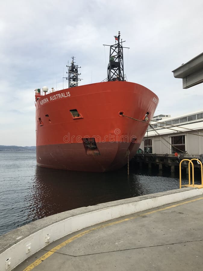 Red Ship at the Harbour editorial image. Image of harbour - 107957285