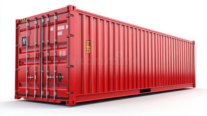 Red Shipping Container: Industrial Strength and Simplicity Generative ...