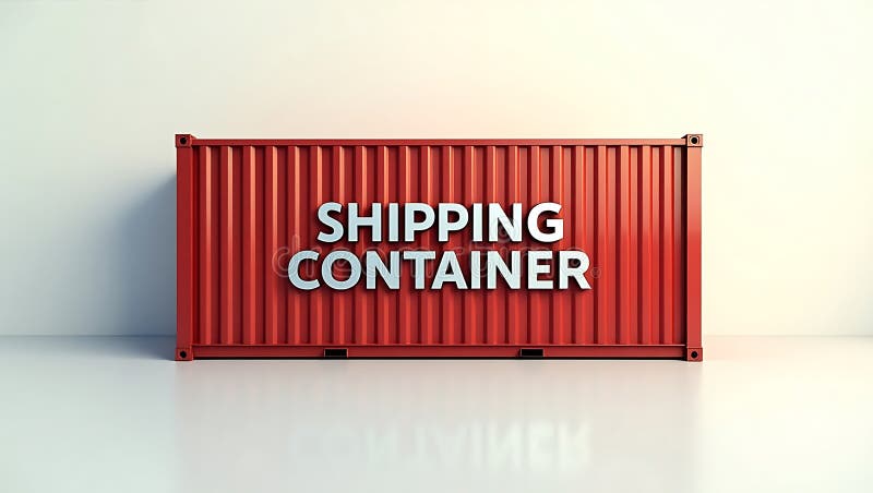 Shipping Container Displayed Prominently Against a Clean Background in ...