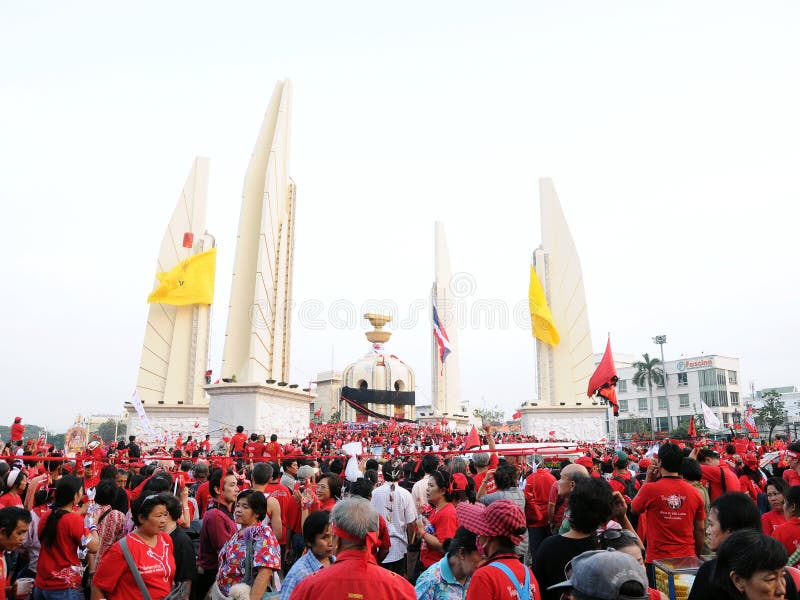 Red-Shirt Protest editorial photography. Image of dangerous - 25004757