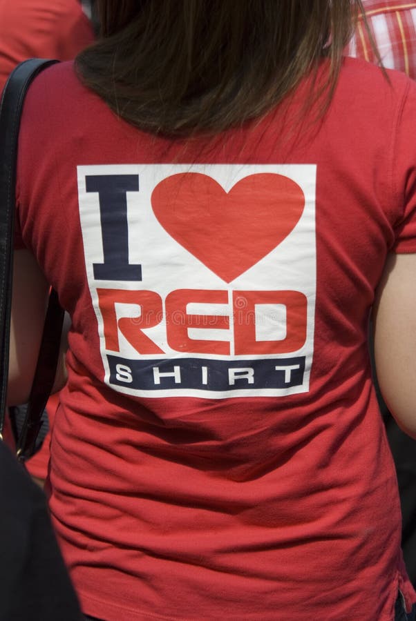Red Shirt Protest - Bangkok Editorial Stock Image - Image of loyalists ...