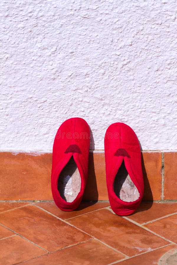 Red shoe stock image. Image of outside, building, house - 23918179