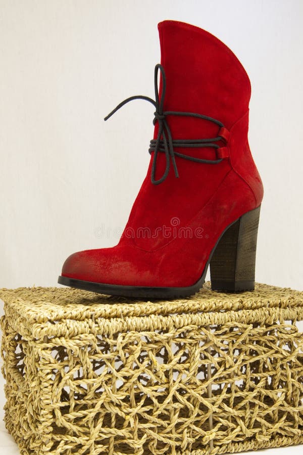 Red shoe stock photo. Image of straw, white, shoelace - 26824284