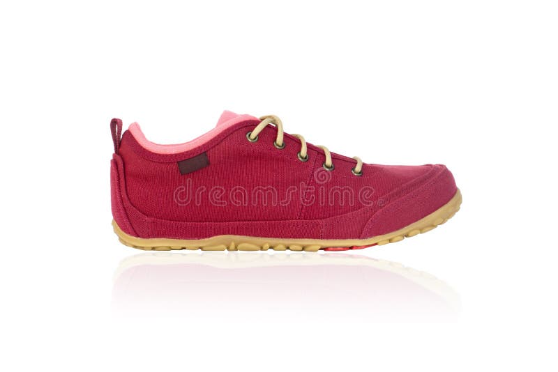 Red shoe - isolated stock image. Image of trainers, retro - 43865841