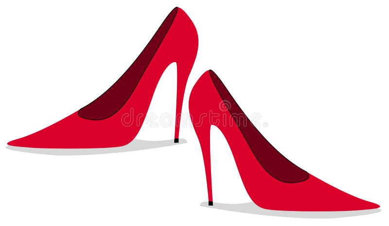 Hand Drawn Beautiful Female Legs. Stylish Women Red Shoes. Sketch Stock ...