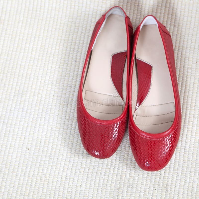 Red shoes, Red shoes on white