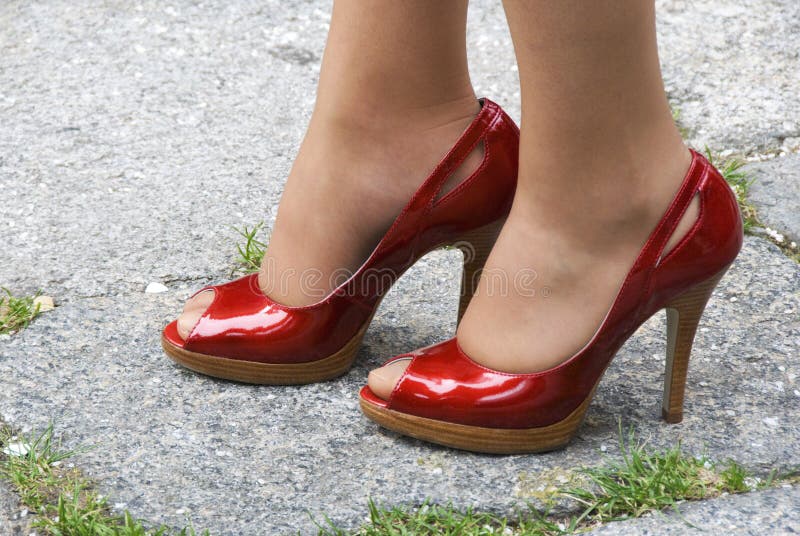 Red shoes stock image. Image of body, fashion, bright - 5529651