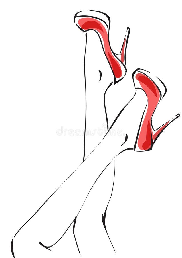Red shoes stock illustration. Illustration of shoes, model - 64494074