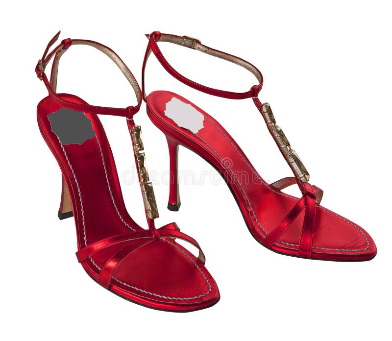 Red shoes stock image. Image of closeup, heel, cutout - 44003453