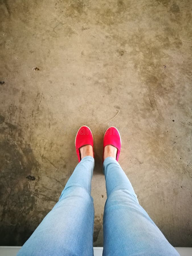 Red shoes stock photo. Image of blue, shoes, small, jeans - 100344796