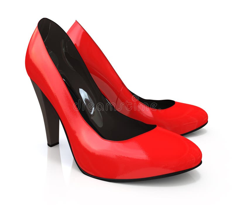Red Shoes stock vector. Illustration of heeled, street - 5152709