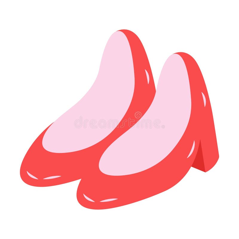 Red Shoes Vector Cartoon Colored Clipart Stock Vector - Illustration of ...
