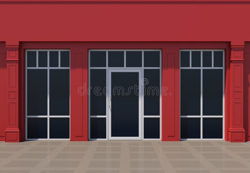 Shopfront - store front stock illustration. Illustration of wall - 24362906