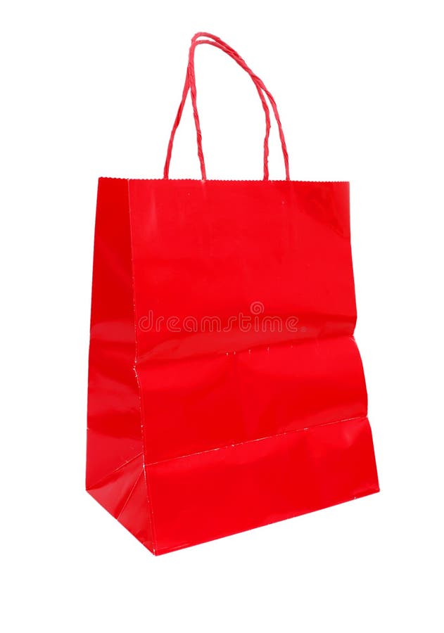 Red shopping bag stock photo. Image of gift, shopping - 12858156