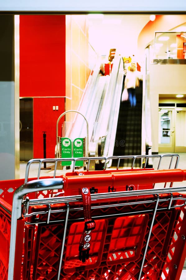 Red shopping cart stock image. Image of business, people - 7437629
