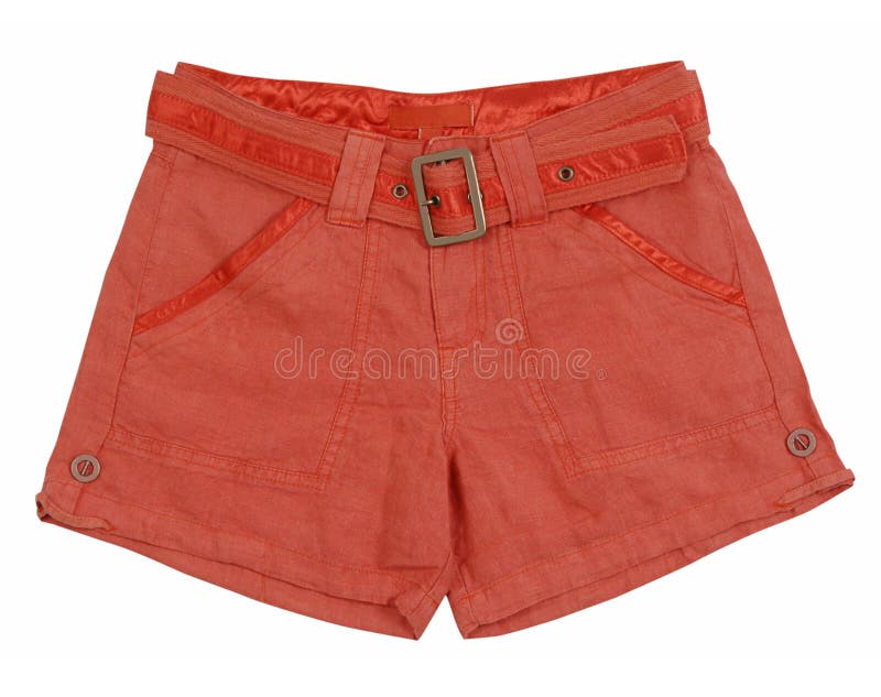Red Shorts Isolated on White Stock Photo - Image of isolated, bermuda ...