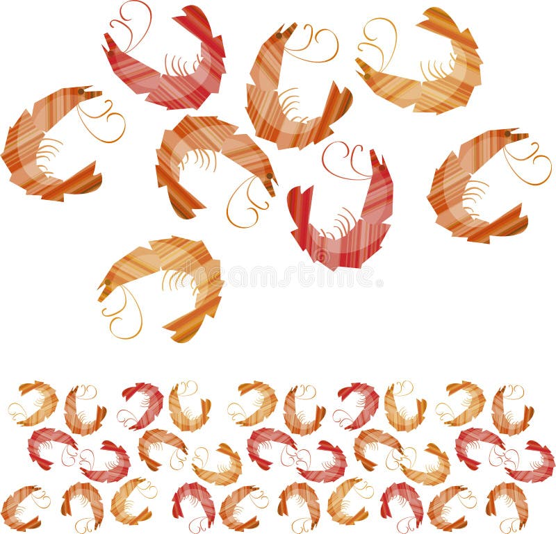Red shrimps stock vector. Illustration of seafood, fresh - 23321224