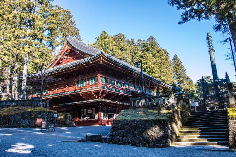 Red Shrine stock image. Image of high, house, japan - 195868685