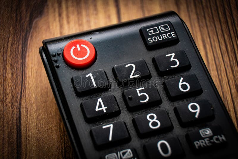 Red Shut Off Button on a Remote Control Powering Down Shutting of ...
