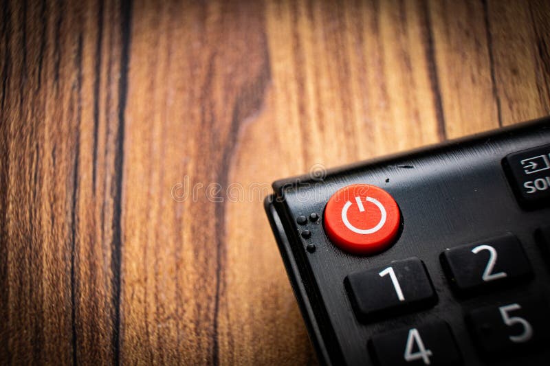 Red Shut Off Button on a Remote Control Powering Down Shutting of ...