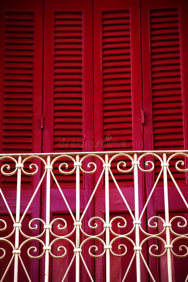 Red Shutters stock photo. Image of restoration, iron - 50871818