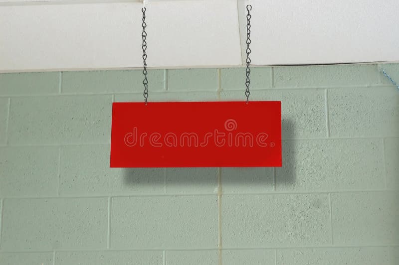 Red sign stock image. Image of hanging, signboard, marker - 2070503