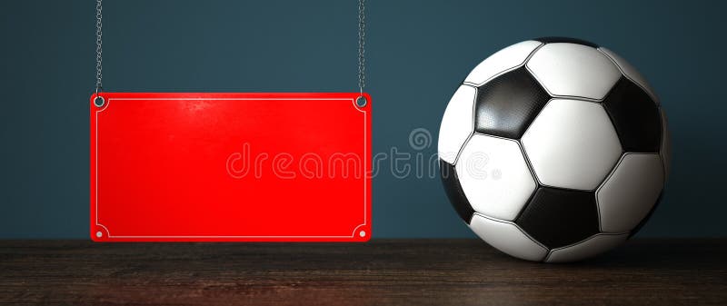Red Sign Classic Football stock illustration. Illustration of stream ...