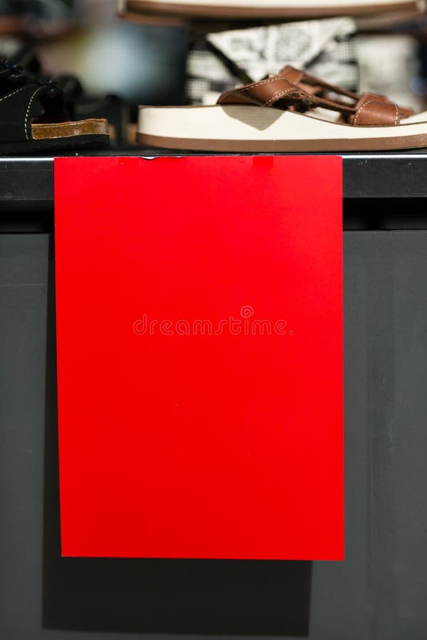Red sign with copy space stock image. Image of retail - 43807691