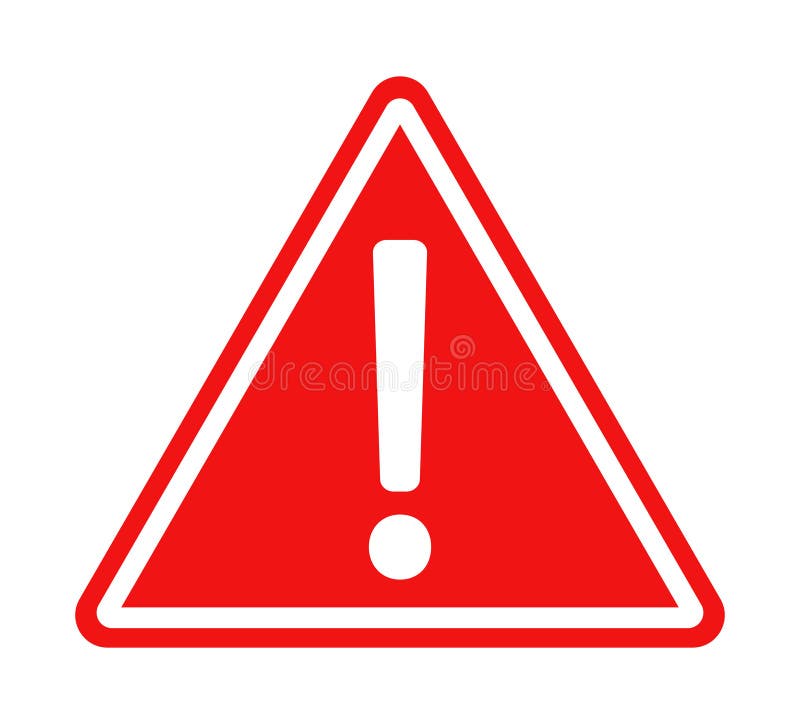 Red Sign Exclamation Mark Warning Icon Vector Illustration Stock Vector ...