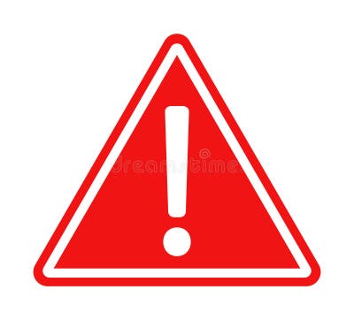 Red Sign Exclamation Mark Warning Icon Vector Illustration Stock Vector ...