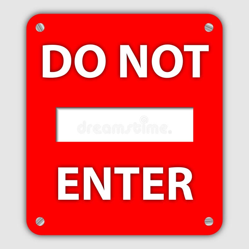 Red Sign Indicating the Prohibition of Entry Stock Vector ...